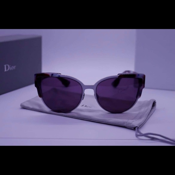 Dior | Accessories | Dior Wildly Dark Purple Cat Eye Ladies Sunglasses ...